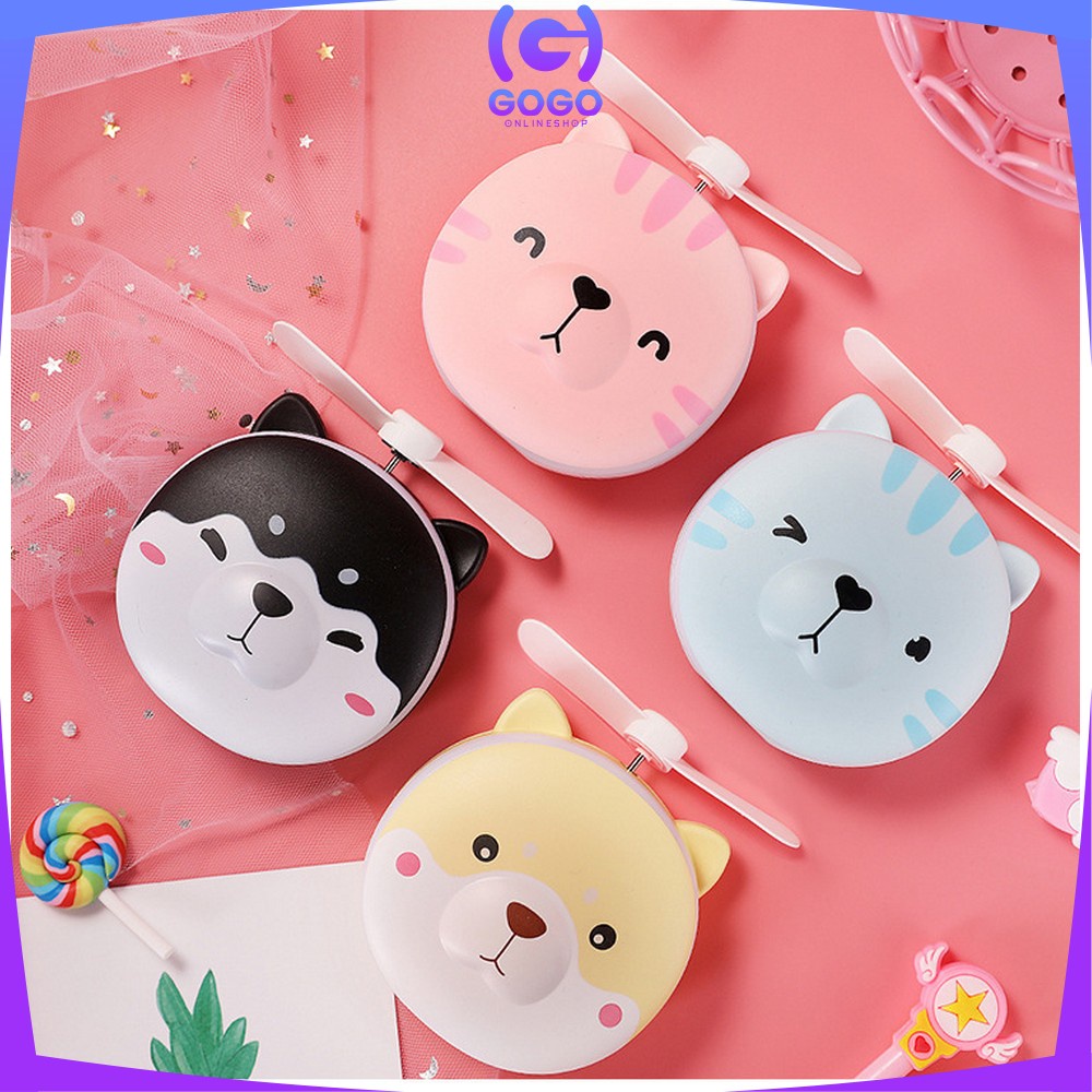 Jual GOGO-K36 Kipas Cermin Makeup LED 3in1 Karakter Mini Fan Led Mirror ...