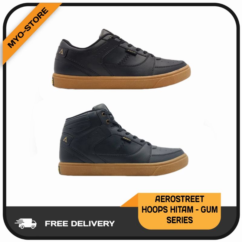 Jual AEROSTREET HOOPS LOW/HIGH HITAM - GUM SERIES ORIGINAL | Shopee ...