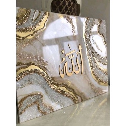 Jual Geode resin wall art. Hiasan dinding.kaligrafi . Custom. Handmade ...