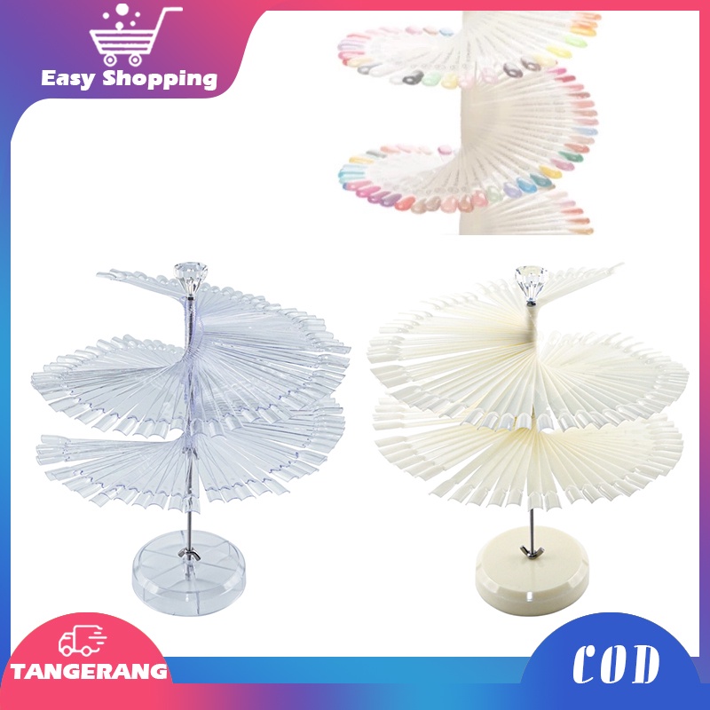 Jual Rak Display Kuku Nail Tip Display 120 Stik Bentuk Kipas Model ...