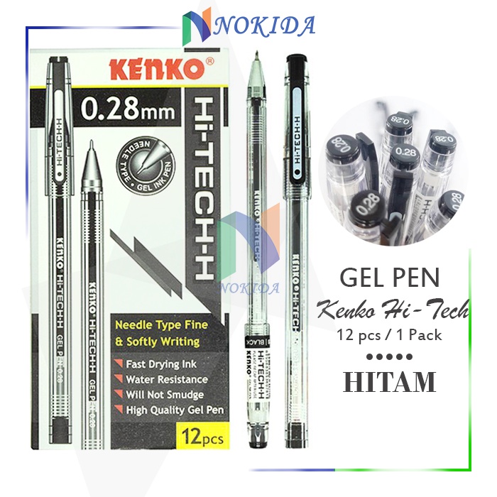 Jual Nokida Pulpen Gel Konko Hi-Tech-H 0.28 Mm [1 Pack] / Ballpoin Pen ...
