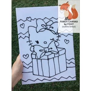 Jual Kanvas Lukis Anak Outline Timbul Gambar - HELLO KITTY 2 | Shopee ...