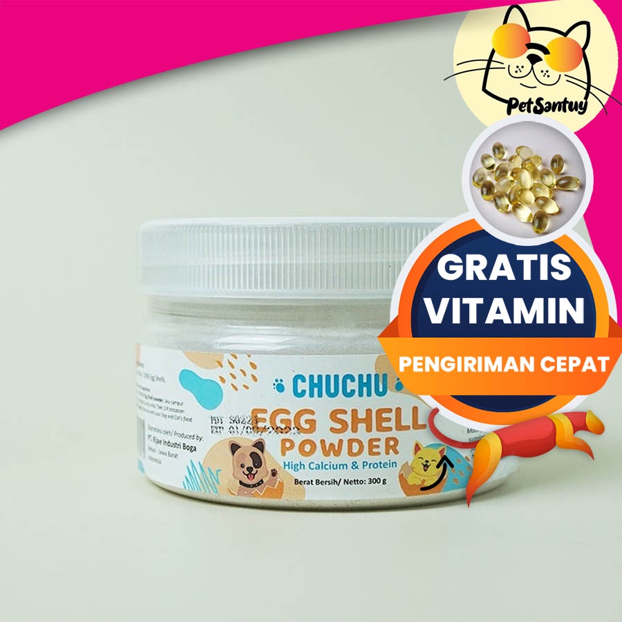 Jual Chuchu Egg Shell Powder Protein dan Kalsium Kucing dan Anjing Free ...
