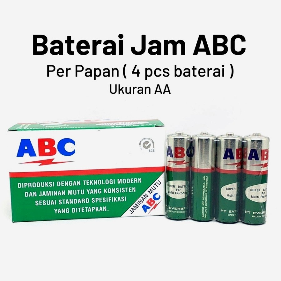 Jual Baterai Batere ABC AA Hijau (1 Pak isi 4pcs) | Shopee Indonesia