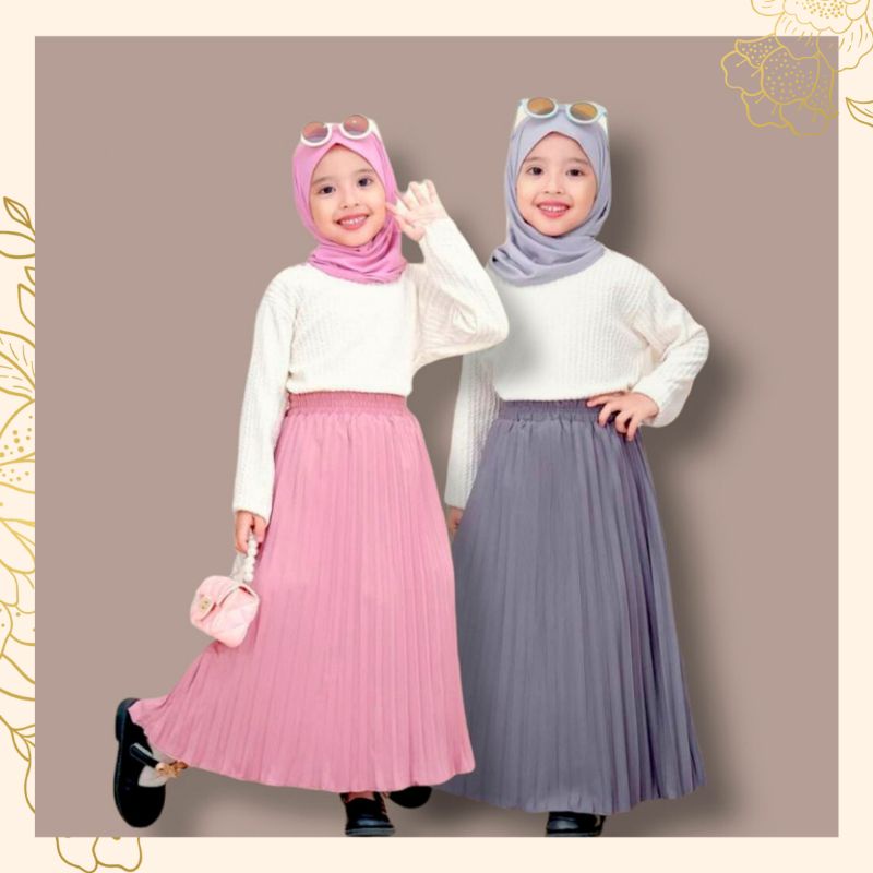 Jual Rok Plisket Anak Perempuan Usia 6 7 8 9 10 Tahun - Rok Panjang ...