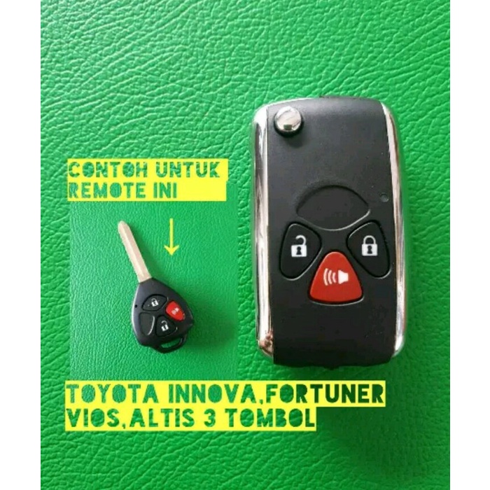 Jual casing kunci lipat filp key Toyota innova Fortuner vios altis 3 ...