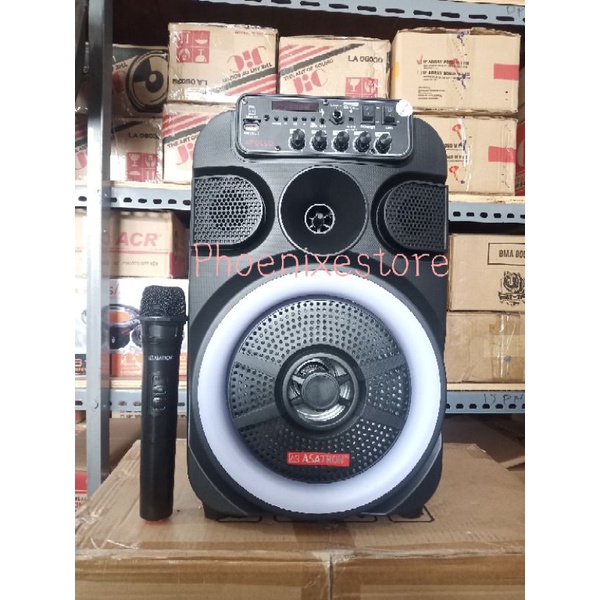Jual Speaker Portable 8 Inch ASATRON Wireless Party Speaker APOLO ...