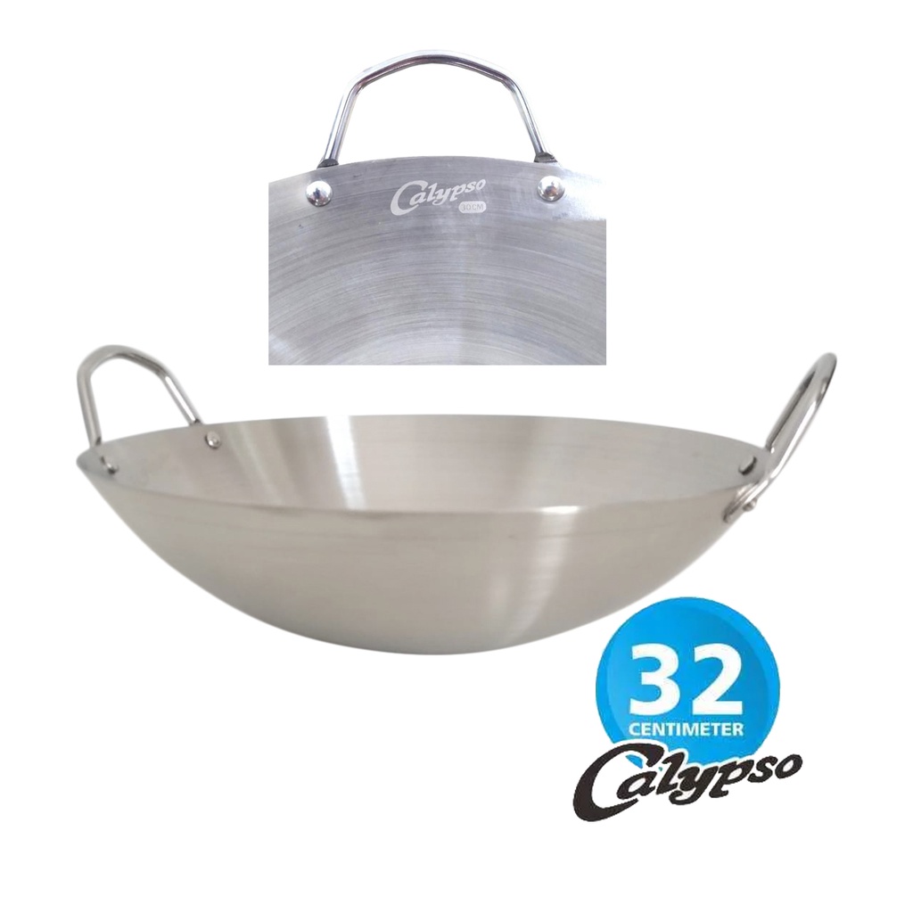 Jual Terlaris!!! Calypso Wajan Kuali Penggorengan Stainless Steel Kuat ...