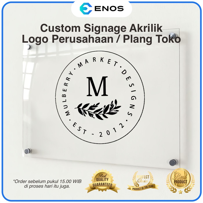 Jual [Ready] Custom Signage Akrilik / Logo Perusahaan / Plang Toko ...