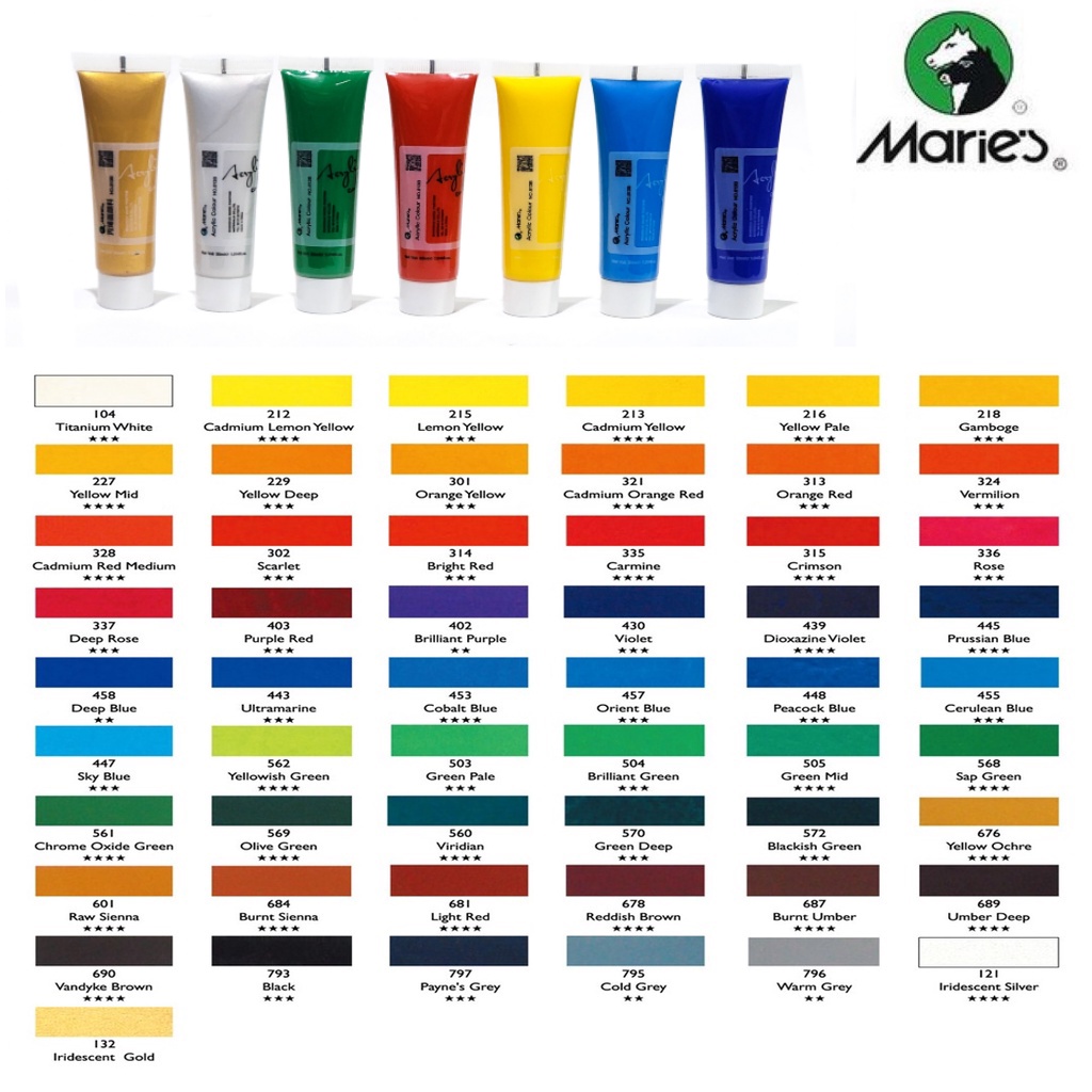 Jual Cat Acrylic Akrilik Colour MARIES no.813B 30ml | Shopee Indonesia