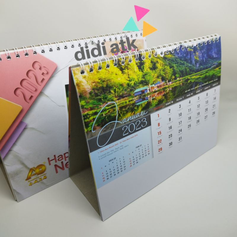 Jual Kalender Meja Standar 2023 AO 905 Tema Pemandangan Alam di ...
