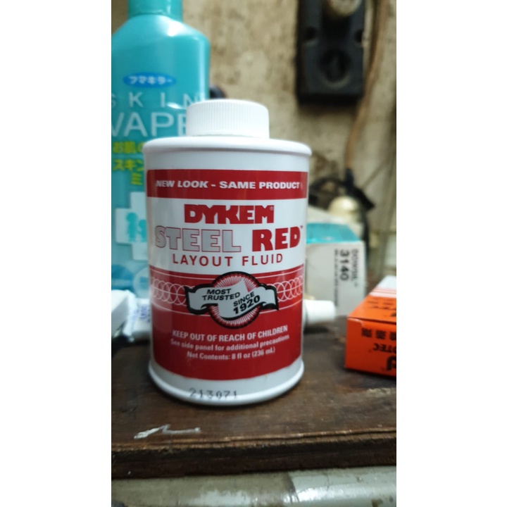 Jual dykem steel red layout fluid 236ml, cairan penanda persisi logam ...