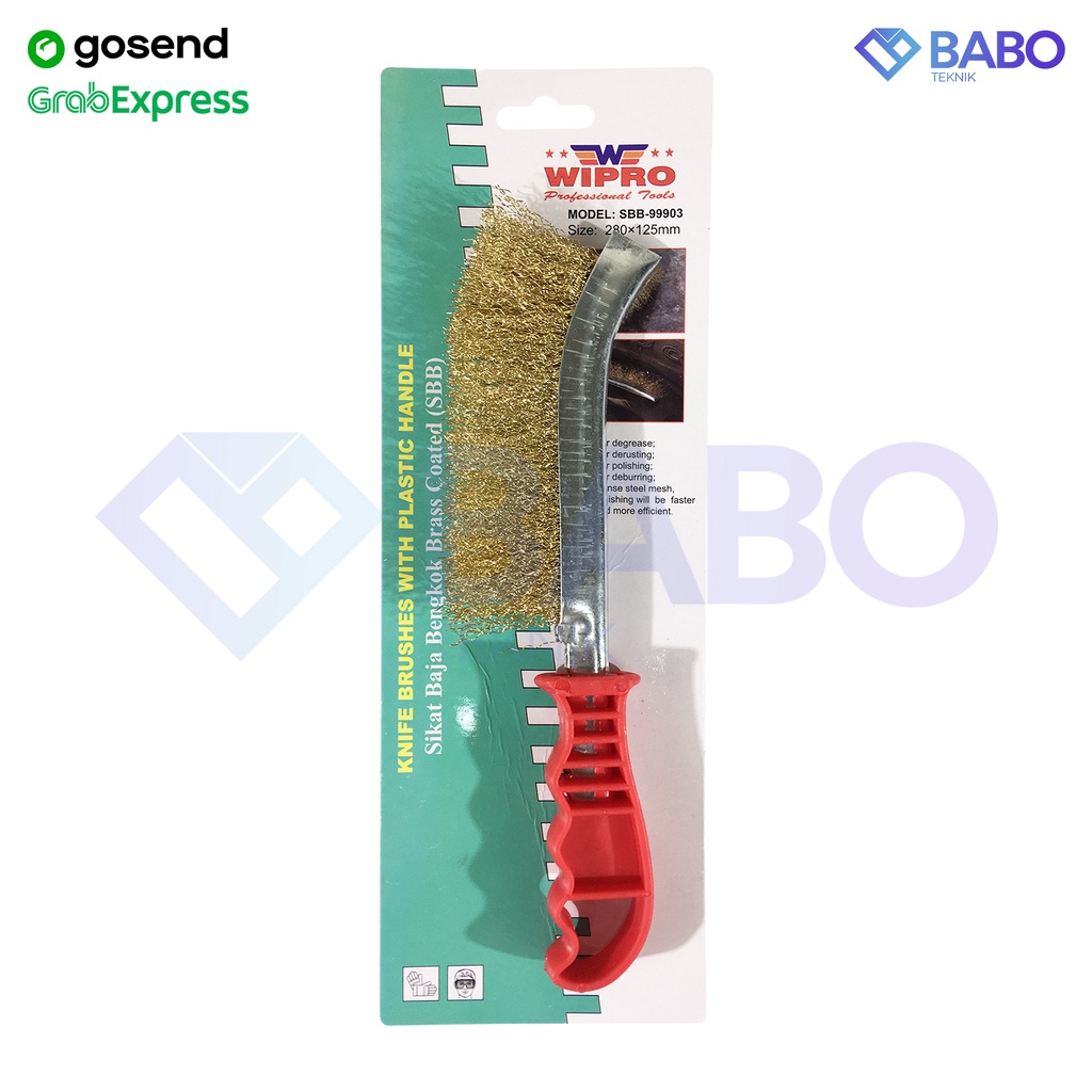 Jual WIPRO SBB-99903 Sikat Kawat Kuningan Model Gagang Sikat Baja ...
