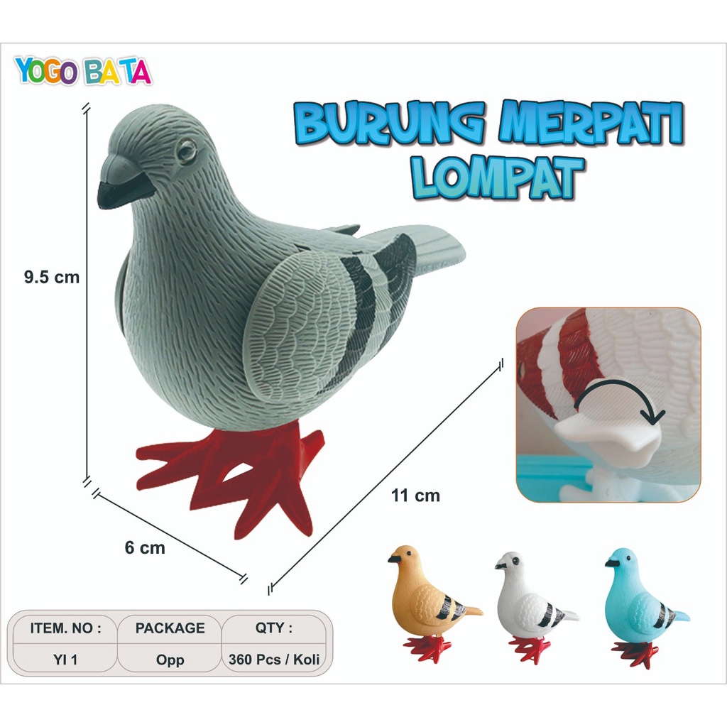 Jual D0593 DINASTI MAINAN ANAK BURUNG MERPATI PUTAR YI1 MAINAN BURUNG ...
