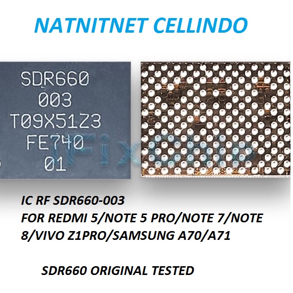 Jual IC RF SDR660-003 REDMI 5/NOTE 5 PRO/NOTE 7/NOTE 8/VIVO Z1PRO/SAMSUNG A70/A71/ MI A2 MI 6X ...