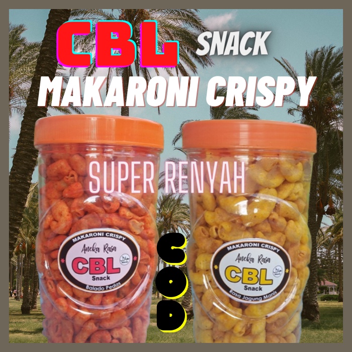 Jual CBL Snack~Makaroni crispy aneka rasa kemasan toples plastic 1ltr ...