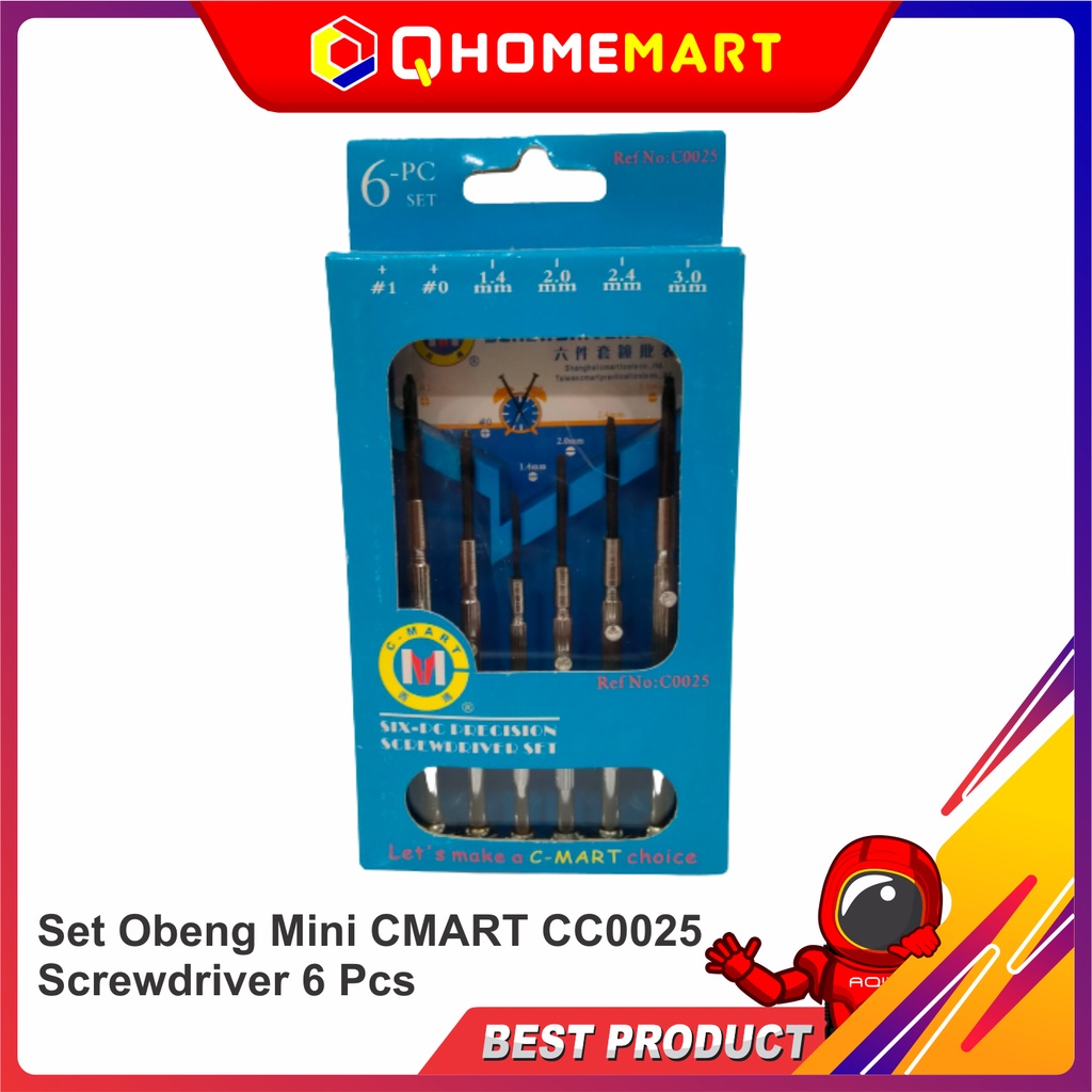 Jual Set Obeng Mini CMART CC0025 Screwdriver 6 Pcs | Shopee Indonesia