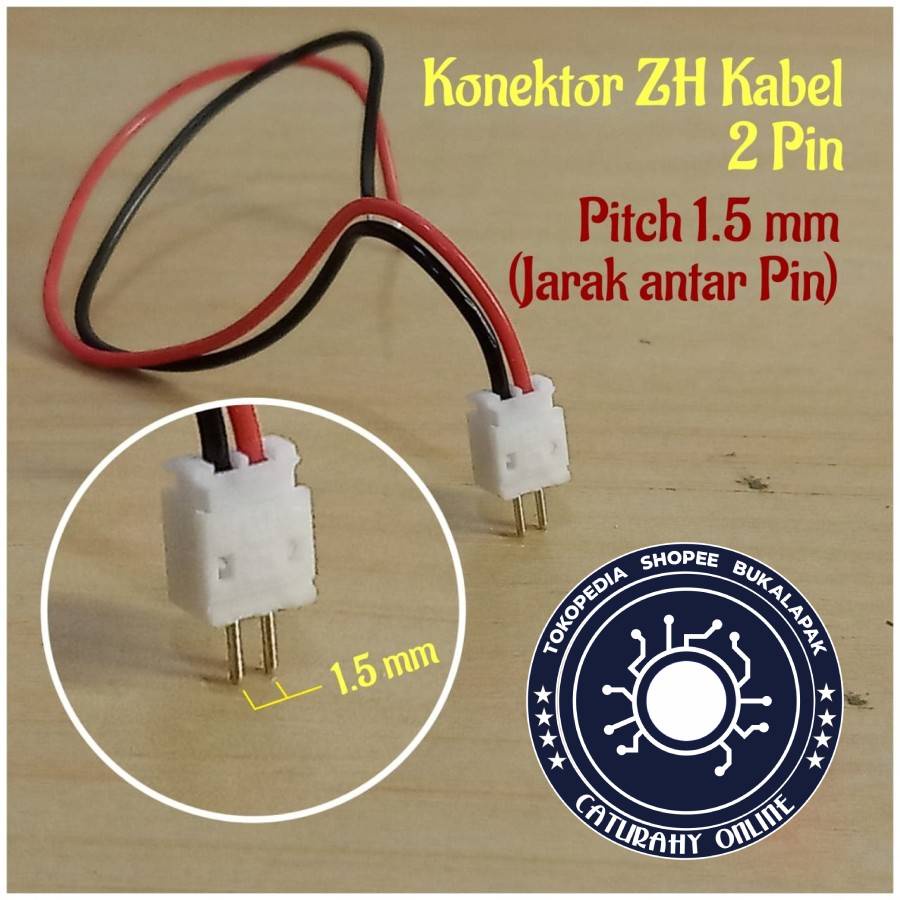 Jual Konektor ZH 2 Pin A1501 LHE kabel pitch 1.5 White Housing Socket jst | Shopee Indonesia