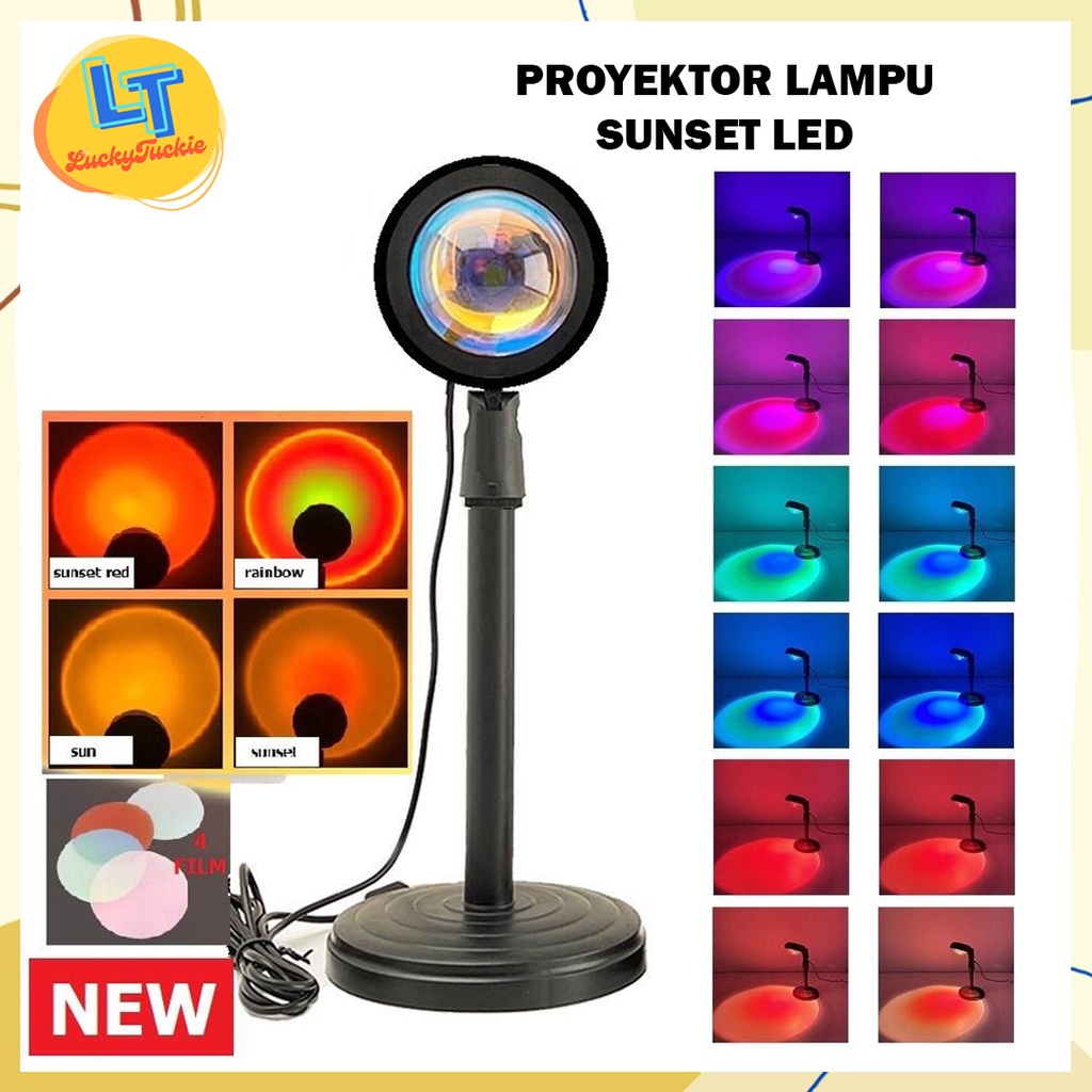 Jual LAMPU SUNSET MATAHARI / LAMPU SOROT SUNSET / LAMPU TIDUR MATAHARI ...