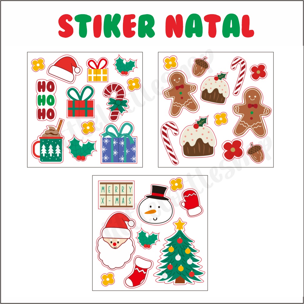 Jual Stiker Natal Sticker Estetik Aesthetic Christmas Lucu 2023 ...