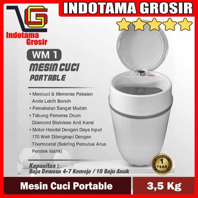 Jual Mesin Cuci Portable Mito Wm1 / Wm 1 Kapasitas 3,5 Kg Daya 170 Watt ...