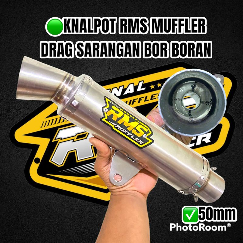 Jual KNALPOT RMS MUFFLER ORIGINAL BULAT DRAG SARANGAN SETENGAH DAN BOR ...