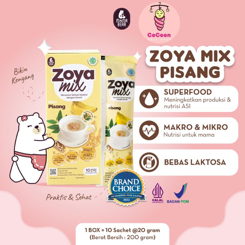 Jual Minuman Pelancar Asi Booster Mama Bear Mamabear Zoya Mix Banana ...