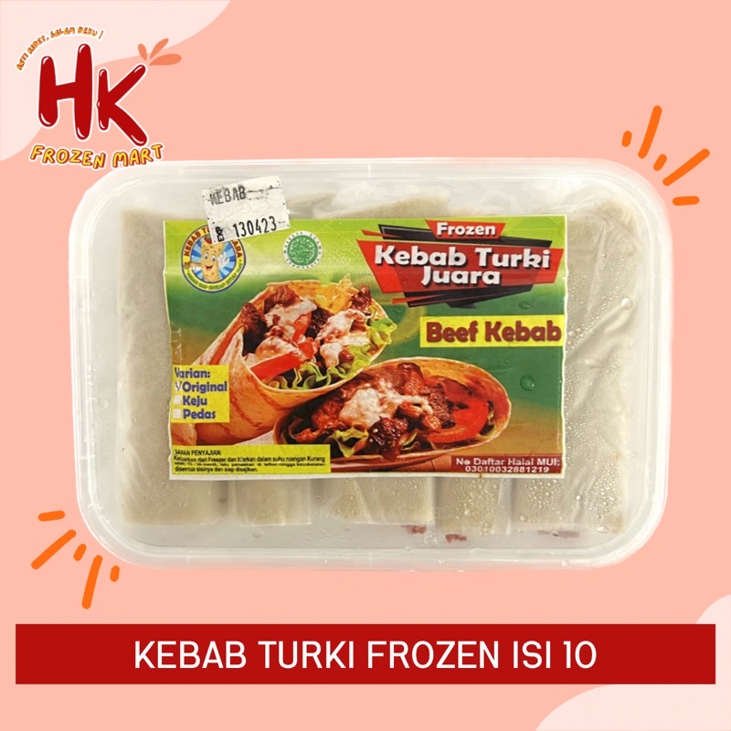 Jual Kebab Turki Frozen Original, Keju & Pedas isi daging sapi 10pcs ...