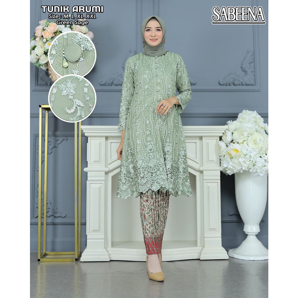 Jual Set Kebaya Tunik Kancing depan/ Tunik Brokat / Kebaya Modern ...