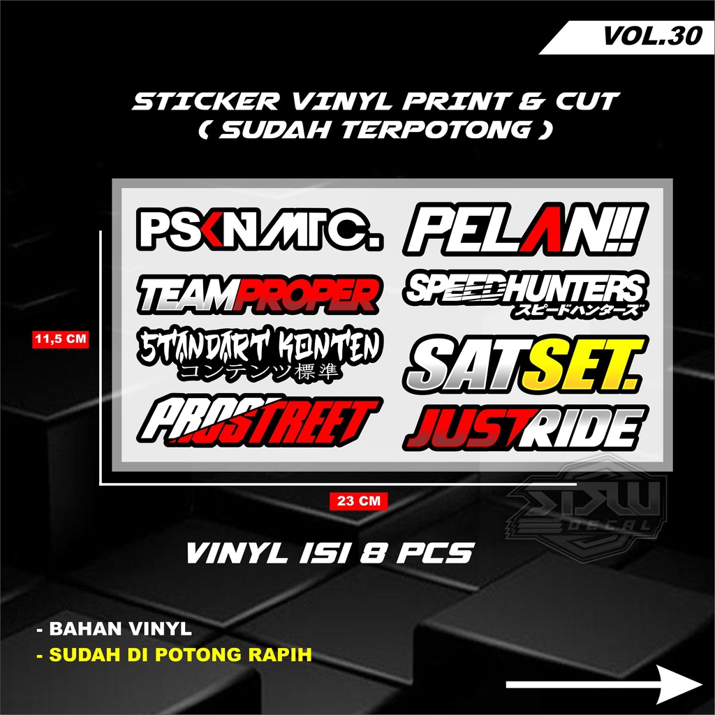 Jual Sticker Racing Pack Print & Cut Stiker Motor Setiker Motor 30/37 ...
