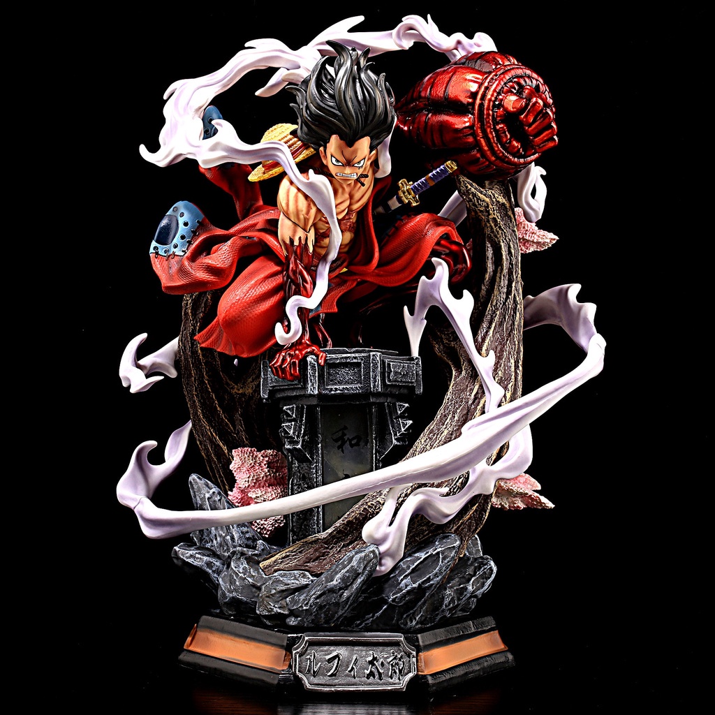 Jual PREORDER 26cm One Piece Anime Figure Gear 4 Luffy Wano 2 Head ...