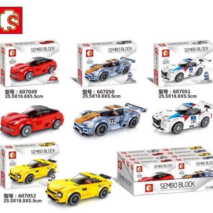 Jual Sembo Building Blocks Famous Cars (607049-607052) | Shopee Indonesia