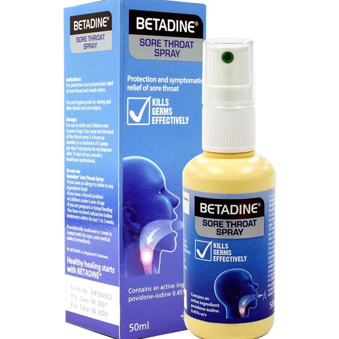 Jual Betadine Betadin Sore Throat Spray 50 Ml Obat Semprot Mulut ...
