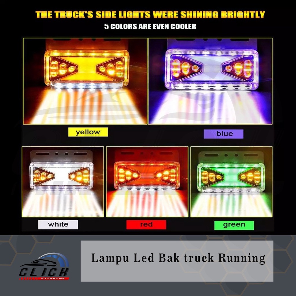 Jual Lampu Bak Truk 24V Sein Running /LED Bak Truck Segitiga Model Terbaru | Shopee Indonesia