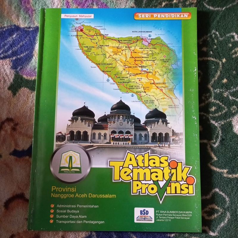Jual ORIGINAL BUKU PETA ATLAS TEMATIK PROVINSI NAGGROE ACEG DARUSSALAM ...