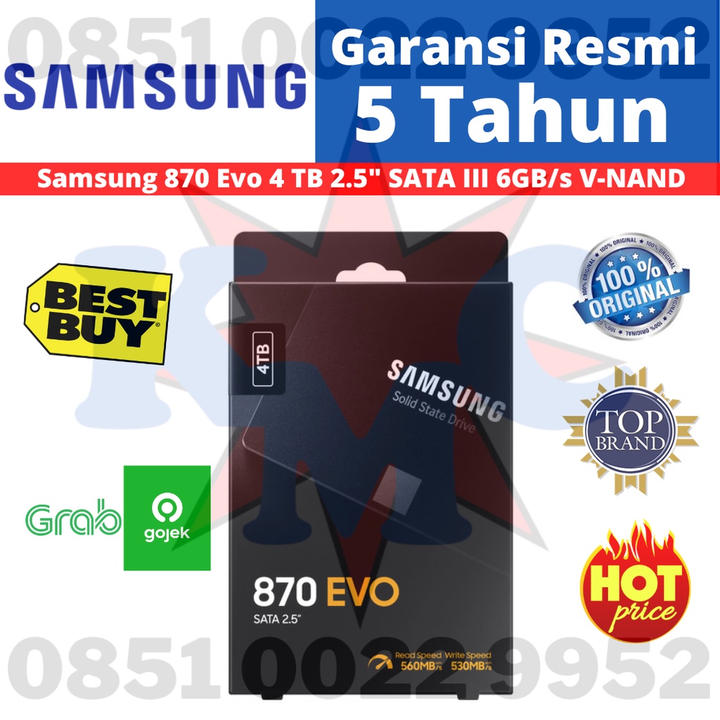 Jual SAMSUNG SSD 870 EVO 4TB 2.5" SATA III 870EVO 4 TB RESMI | Shopee Indonesia