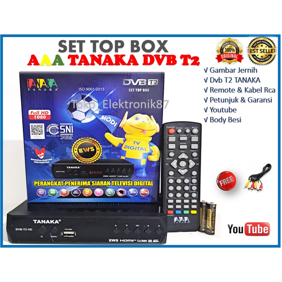 Jual Set Top Box Tanaka T2 BODY BESI (Grosir) Digital TV (DUS BIRU ...