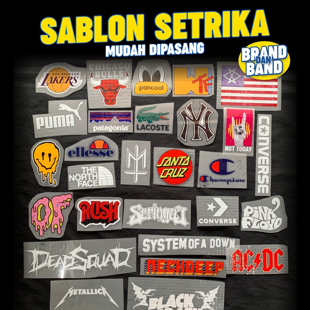 Jual Sablon Setrika DTF Brand dan Sablon logo Band mudah pasang ...