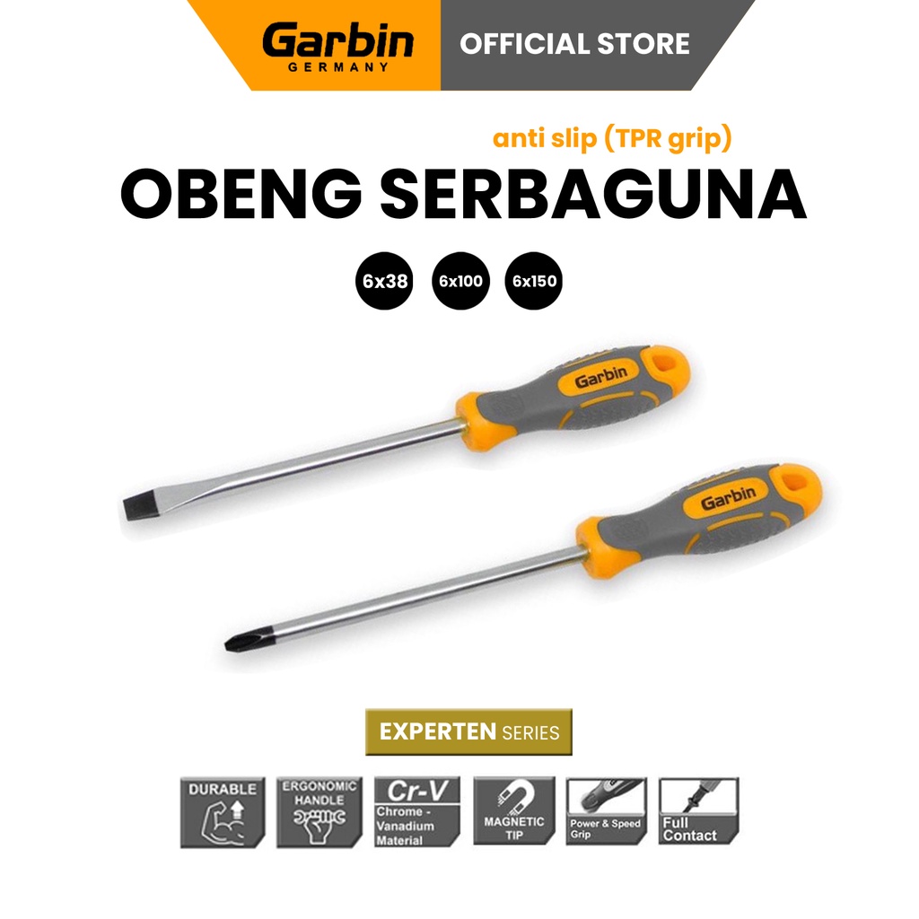 Jual Obeng TPR Plus Min Minus Magnet 6mm Garbin Experten Series ESD-EG ...
