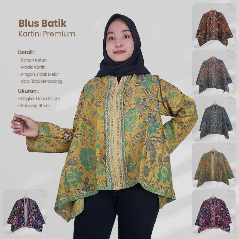 Jual Blus Batik Model Kartini Premium Tiga Negri Series- Naira Batik | Shopee Indonesia