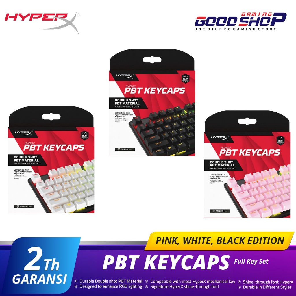 Jual HyperX PBT Keycaps Full Key Set | Shopee Indonesia
