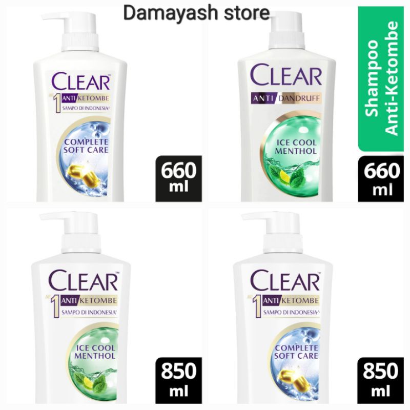 Jual Clear shampoo 660ml 430ml 850ml | Shopee Indonesia