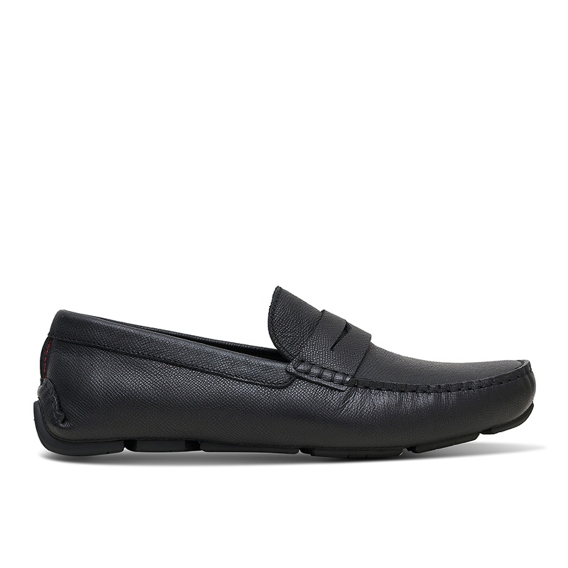 Jual Sepatu Casual Pria Loafer Moccasin Gino Mariani Callum Hitam ...