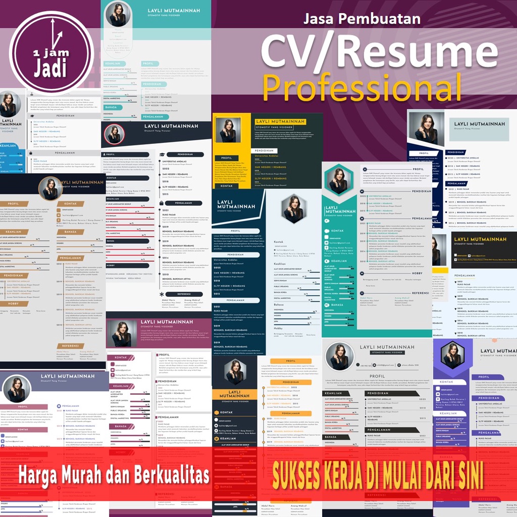 Jual Jasa Pembuatan CV | Jasa Desain CV | Jasa CV | Hanya Hitungan Jam | DESAIN TERPOPULER ...