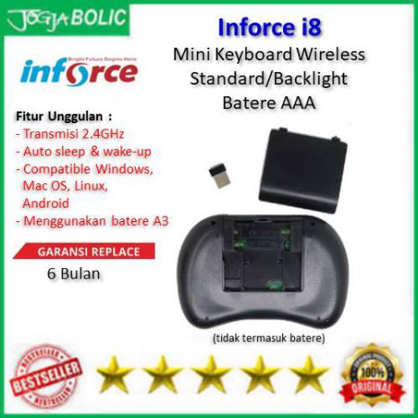 Jual Inforce i8 Keyboard Mini Wireless Backlight/Standard Rechargeable ...