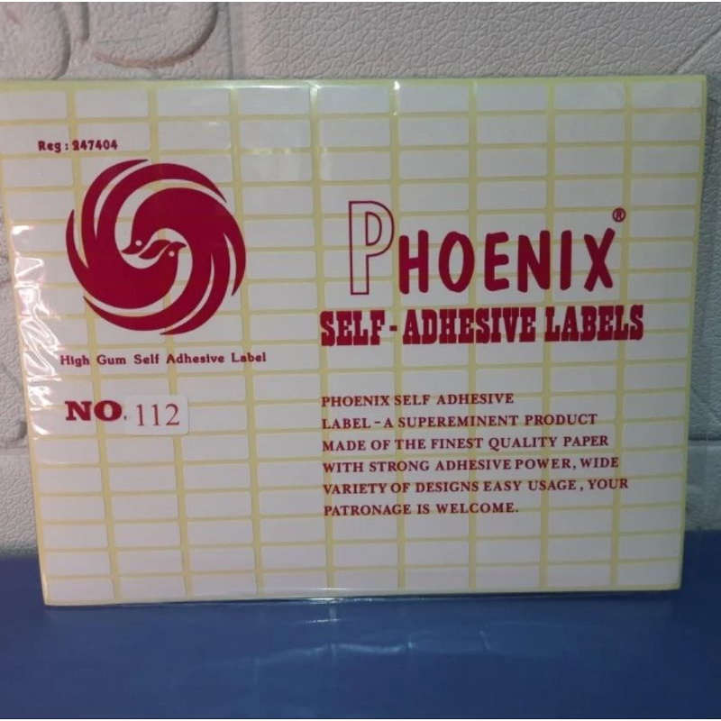 Jual Sticker Label / Label Harga No. 112 Phoenix (8 x 20 mm) | Shopee ...