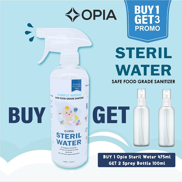 Jual Opia Steril Water & Sanitizer | Waterbased Sanitizer Non Alcohol ...