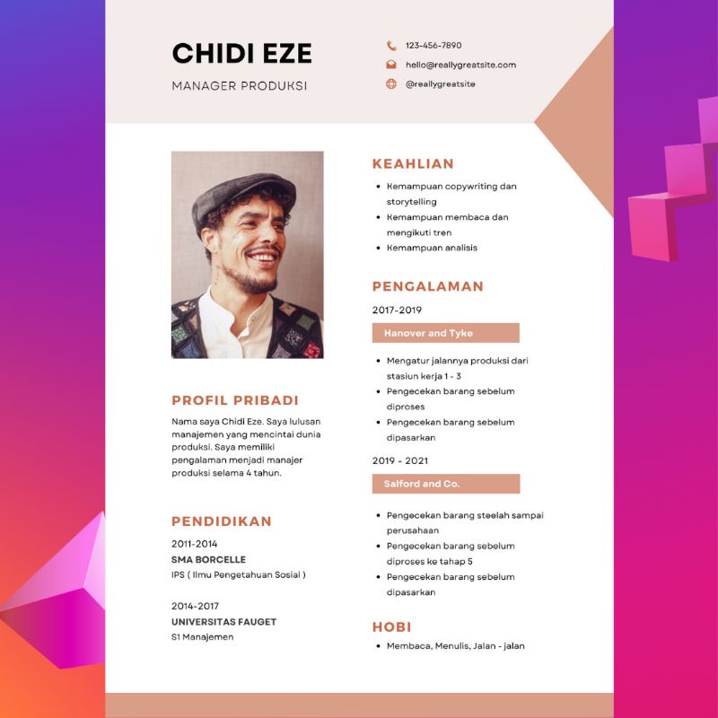 Jual Jasa Pembuatan CV / Curriculum Vitae | Desain CV | Lamaran Kerja - DESAIN TERPOPULER 2022 ...