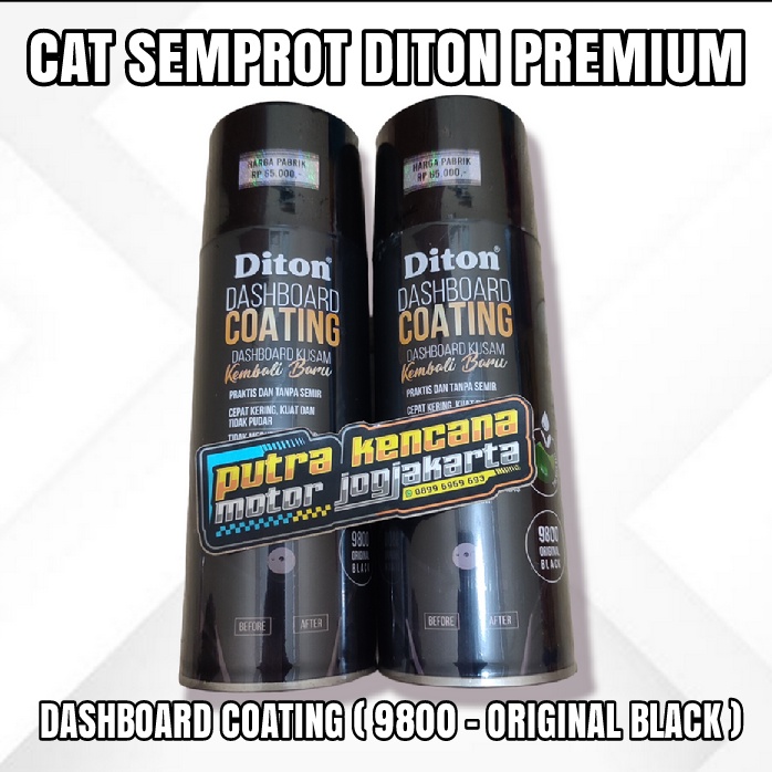 Jual CAT SEMPROT DITON PREMIUM - DASHBOARD COATING 9800 ORIGINAL BLACK ...