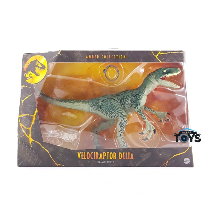 Jual Jurassic World Amber Collection Velociraptor Delta Collectible ...